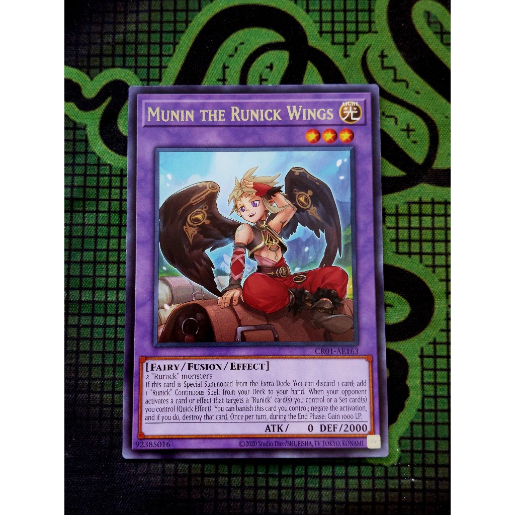 [ Đỗ Lạc Shop ] Thẻ Bài Yugioh Monster Munin the Runick Wings (R) CR01 ...