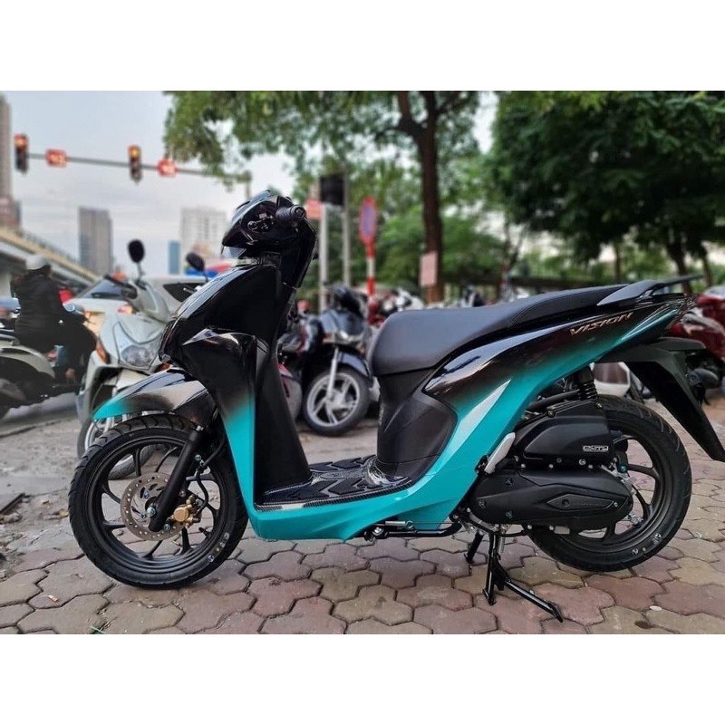 Tem trùm Vision 2021 màu chuyển đen xanh | Shopee Việt Nam