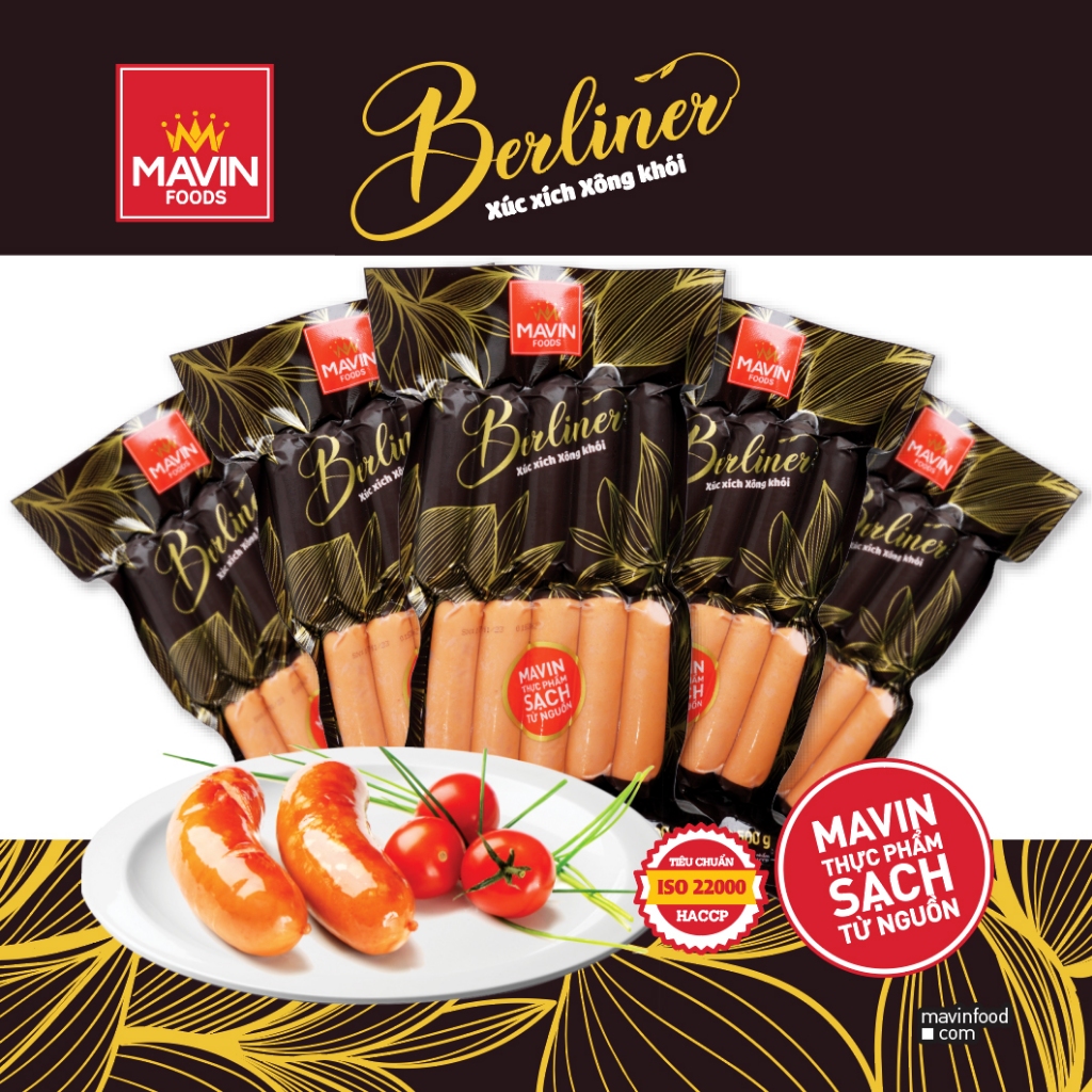 Xúc Xích Mavin Berliner 500gr chiên rán, thả lẩu tiện lợi - Sạch Từ ...