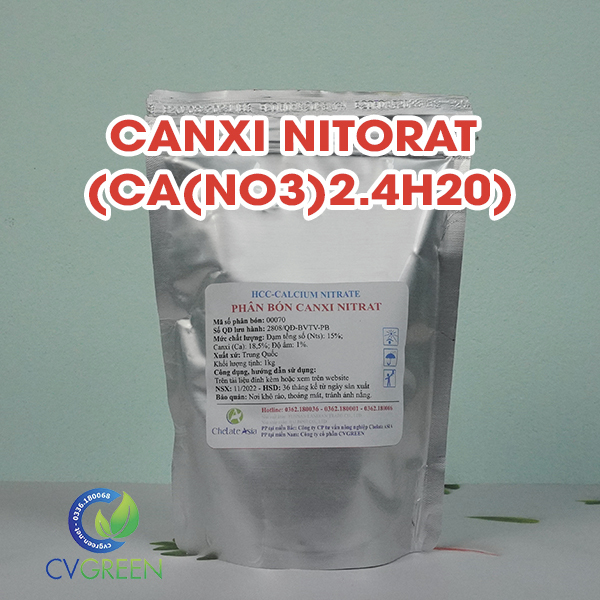 Phân bón Canxi Nitorat (Ca(NO3)2.4H20) CaO = 26%; N = 15,5% (gói 1kg ...