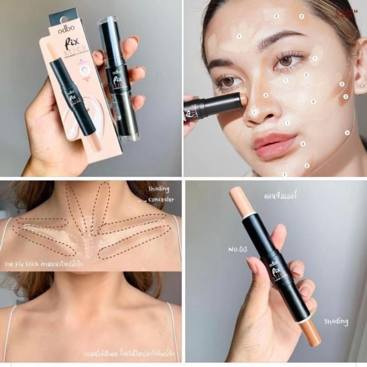 Thanh tạo khối và che khuyết điểm 2 đầu Odbo Fix Stick Thái Lan 3g | Shopee Việt Nam