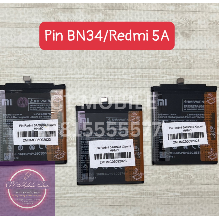 Pin BN34/Redmi 5A Xiaomi (new BH 6 tháng) | Shopee Việt Nam