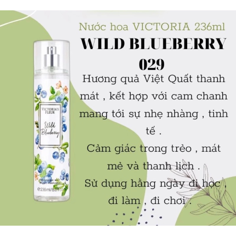 Xịt body mist Bath and Body Works Wild Blueberry 236ml | Shopee Việt Nam