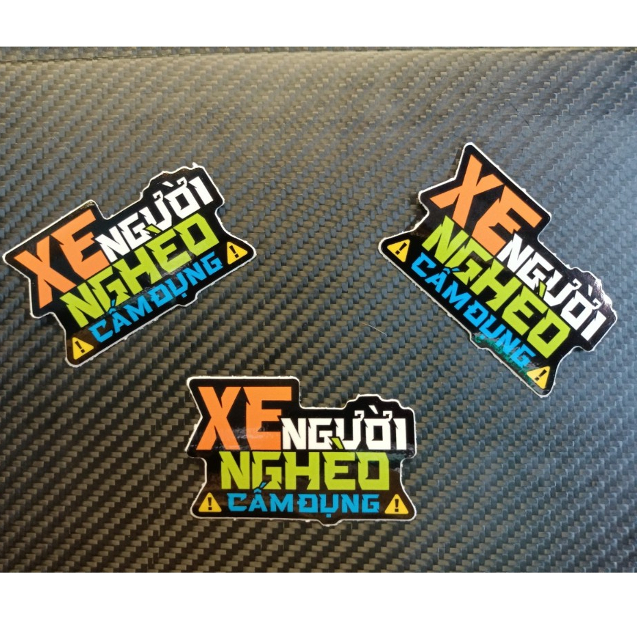 TEM LOGO STICKER CHỮ XE NGƯỜI NGHÈO DÁN TRANG TRÍ XE SIÊU ĐẸP | Shopee ...