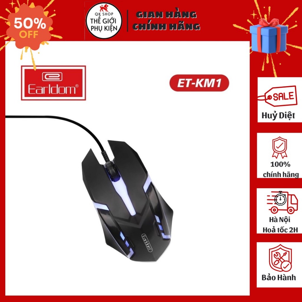 Chuột Máy Tính Có Dây Earldom KM1 Thiết Kế Sắc Cạnh Đậm Chất Game Thủ Hàng Chính Hãng Giá Rẻ ...