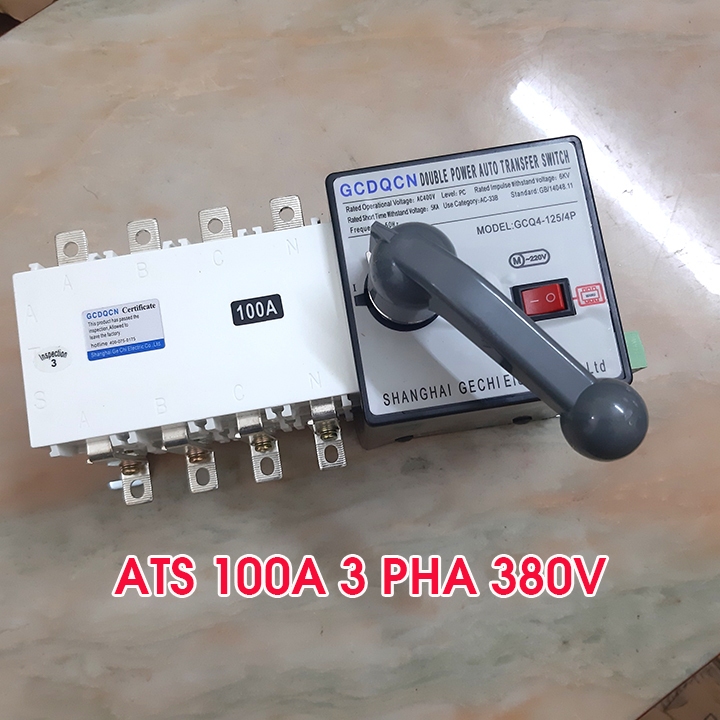 Bộ chuyển đổi 2 nguồn điện tự động ATS 3 pha 100A GCDQCN- bộ chuyển ...