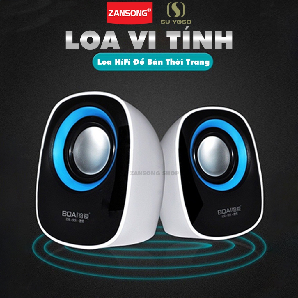 Loa máy tính,laptop - Loa để bàn Mini BOAI 020 nhỏ gọn âm thanh vượt trội | Shopee Việt Nam