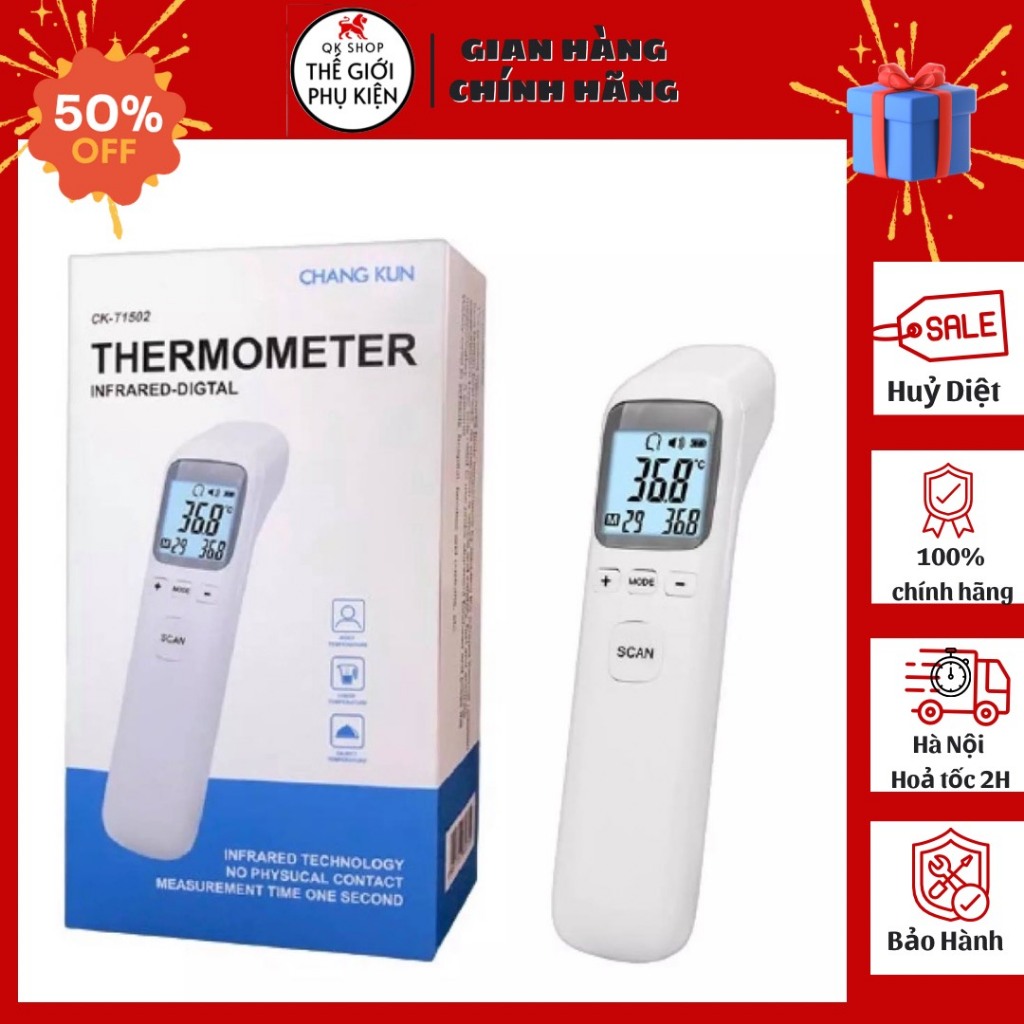 Nhiệt Kế Hồng Ngoại Đo Trán Infrared Thermometer CK-T1502 Theo Dõi Thân ...