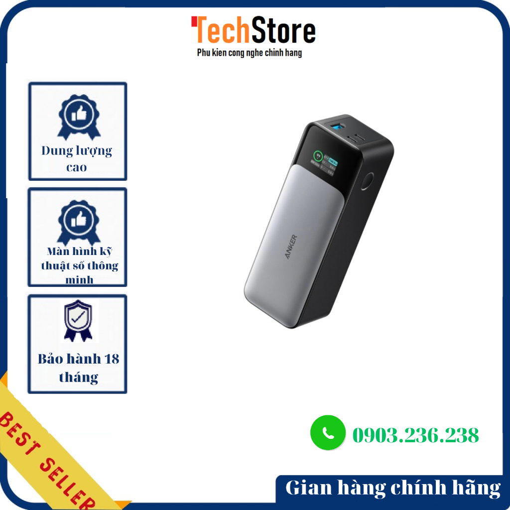 Pin sạc dự phòng Anker 737 (PowerCore 24K) 20,000mAh - A1289 ( PHÂN PHỐI CHÍNH HÃNG, BẢO HÀNH 18 ...