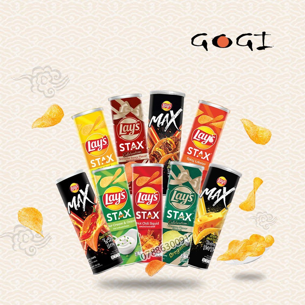 Snack Khoai Tây Lay's STAX lon 105g đủ vị | Shopee Việt Nam