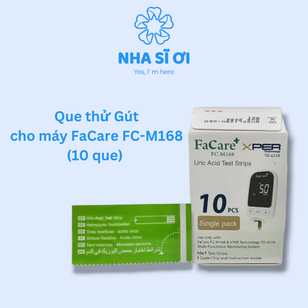 Que thử Mỡ máu, Que đường, Que gút, dành cho Máy Facare 5 trong 1 FC ...