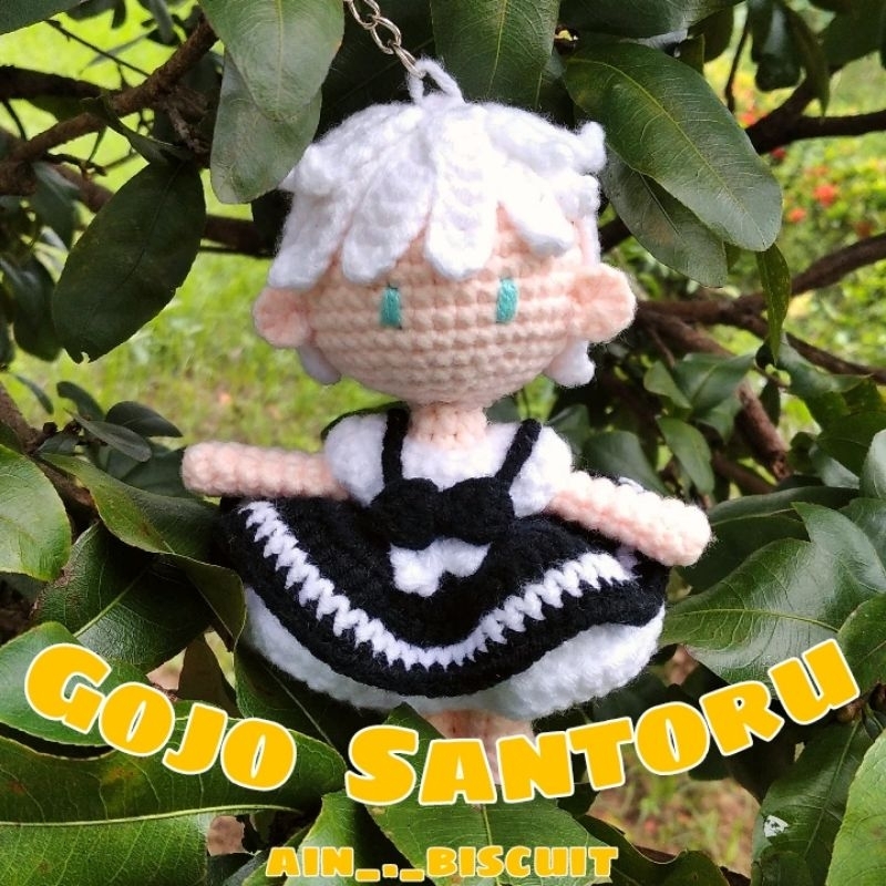 Gojo Satoru Handmade crochet, nhân vật anime mặc váy người hầu gái ...