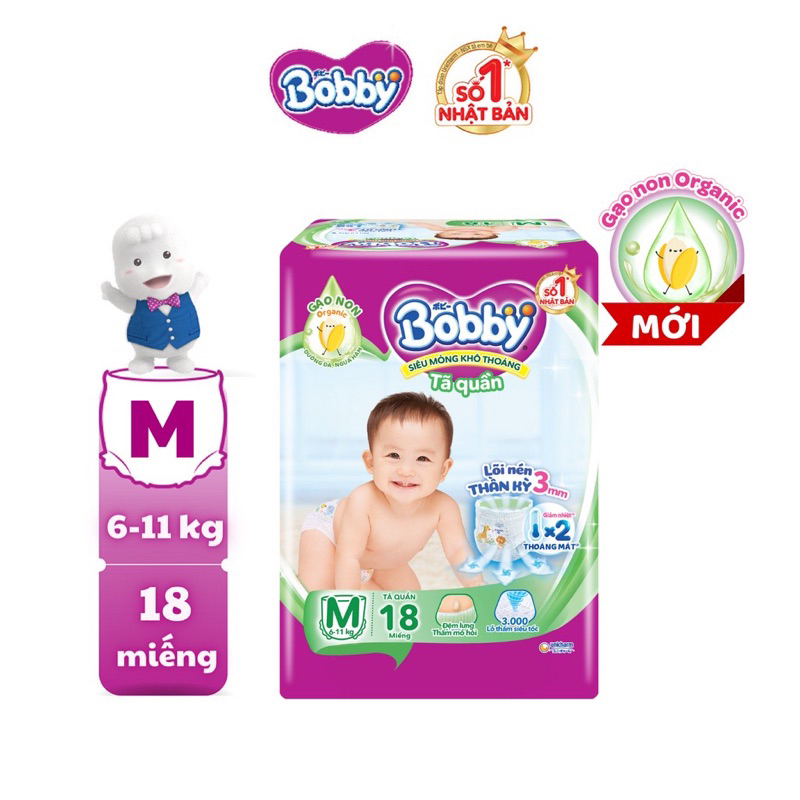 Bỉm quần Bobby gói nhỏ size S20-M18-XL14-XXL12 | Shopee Việt Nam