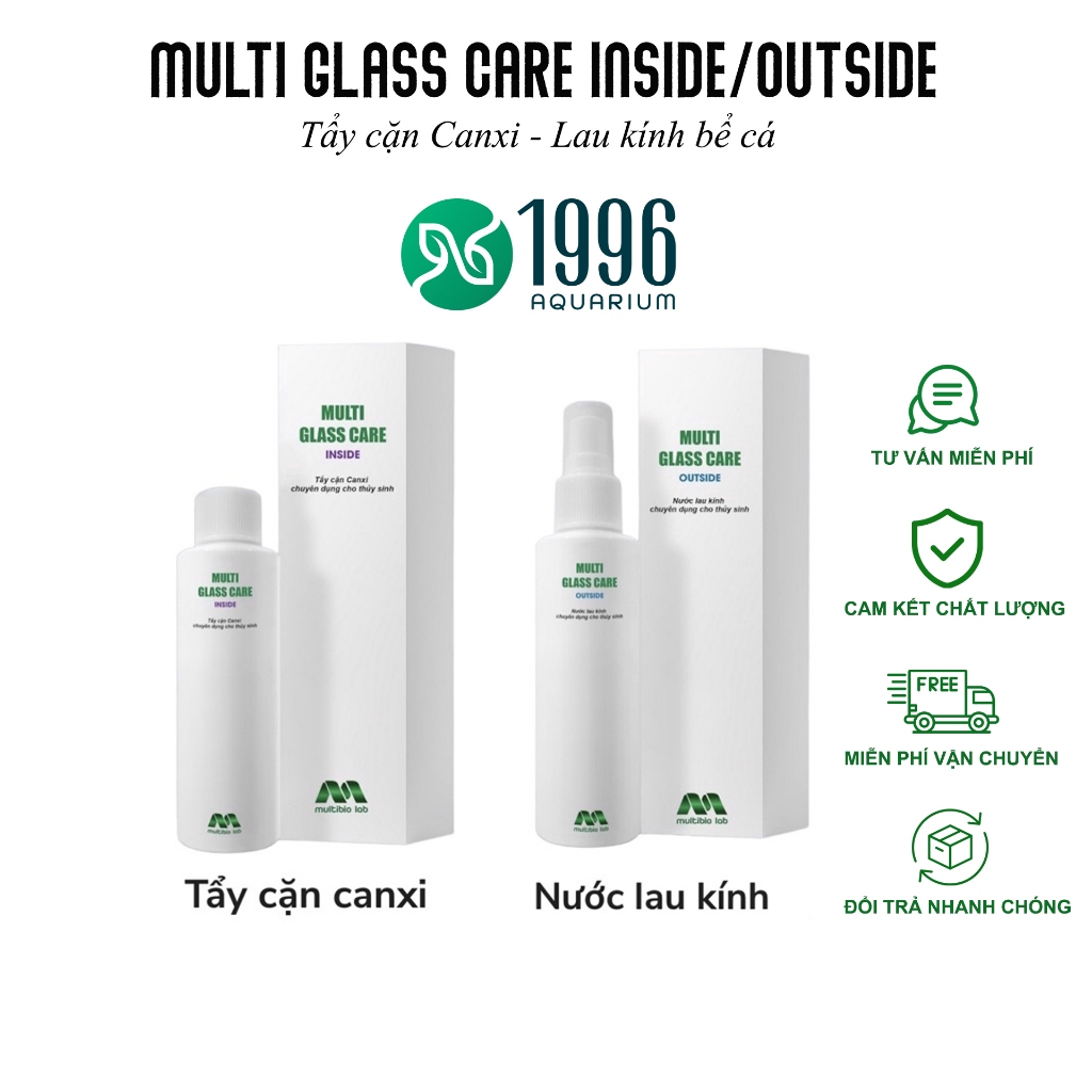 Multi Glass Care - INSIDE / OUTSIDE | Dung Dịch Tẩy Cặn Canxi - Vệ Sinh, Làm Bóng Kính Bể Cá ...