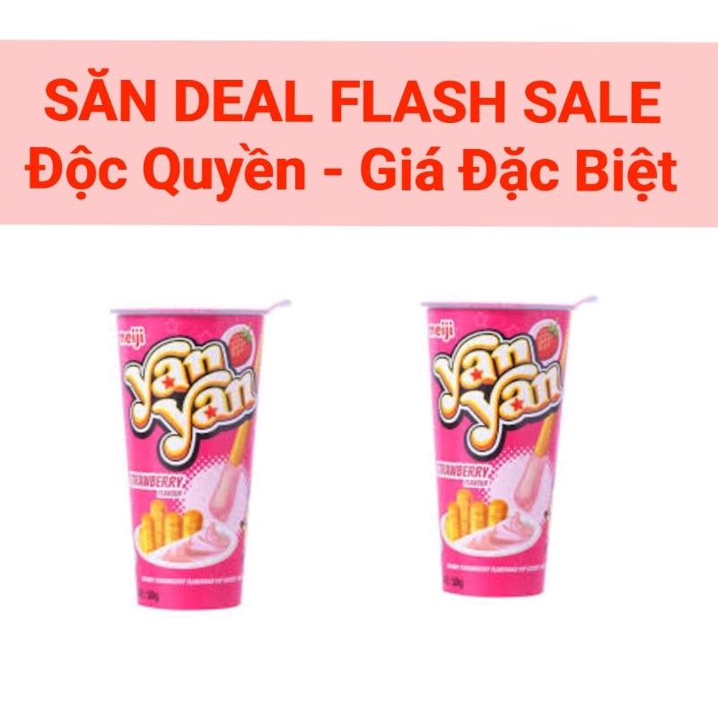 Bánh Que Yan Yan Chấm Dâu Meiji 50g | Shopee Việt Nam