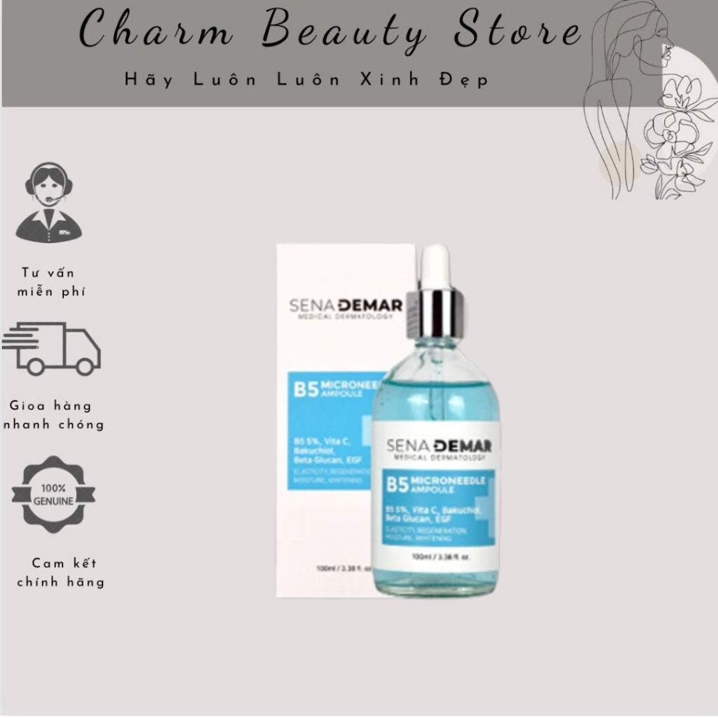 Serum Sena Demar B5 Microneedle Ampoule cấp ẩm phục hồi, cấp nước tái ...