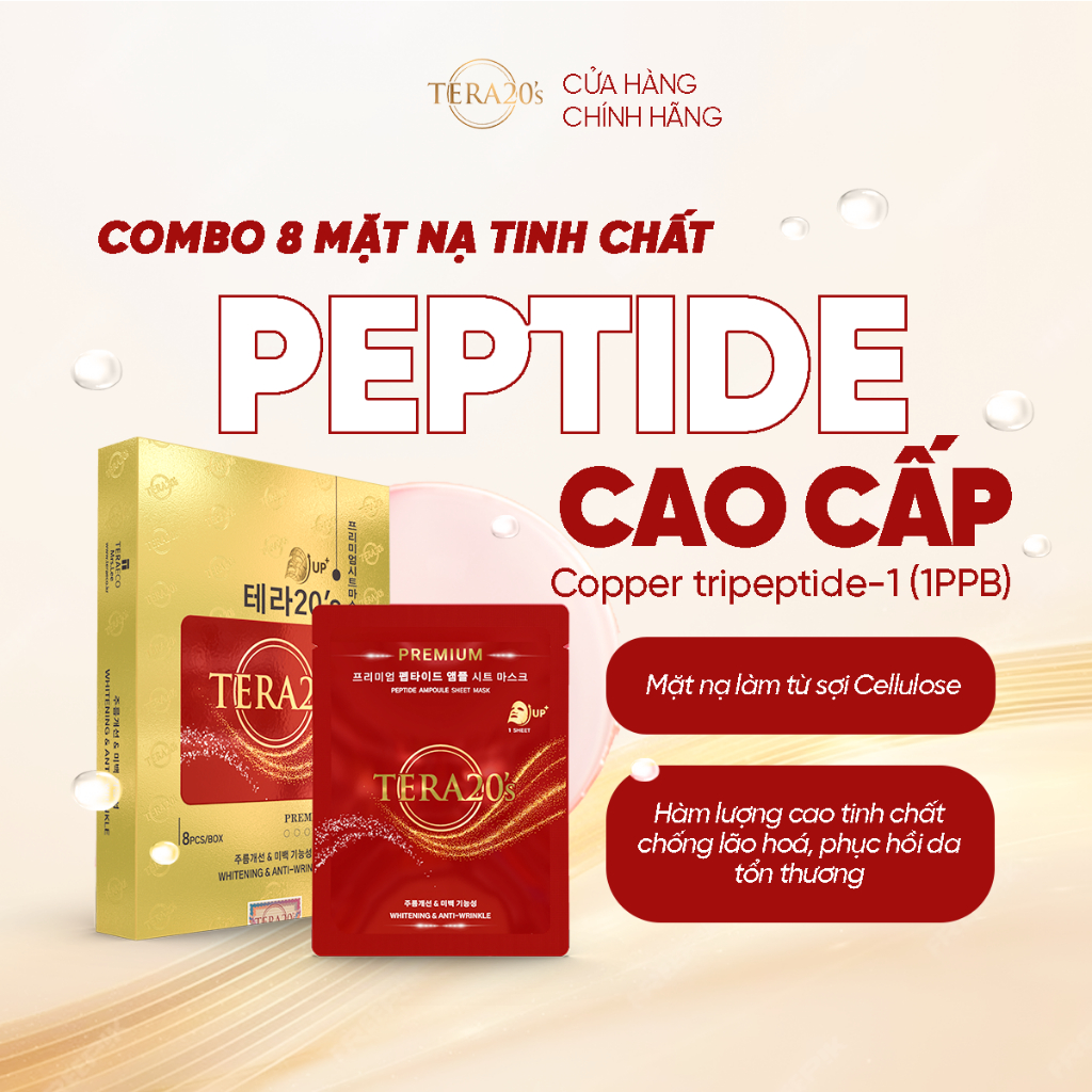 [PREMIUM] MẶT NẠ TINH CHẤT PEPTIDE CAO CẤP TERA20’s | Shopee Việt Nam