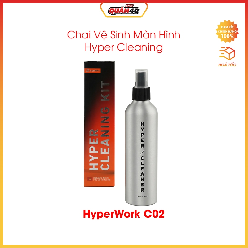 Chai Vệ Sinh Màn Hình Hyper Cleaning HyperWork | C02 - Hàng Chính Hãng | Shopee Việt Nam