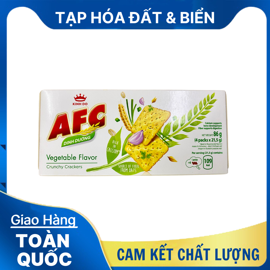 Bánh AFC 172g vị rau Hộp 86g (4 gói x 21,5g) | Shopee Việt Nam