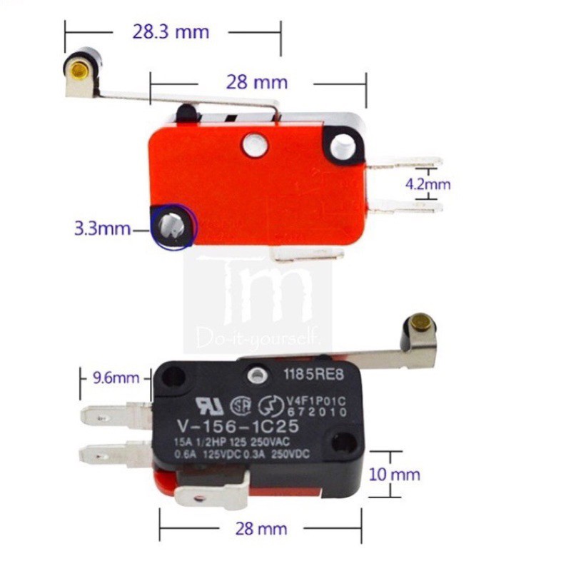 Công tắc hành trình mini Micro switch V-156-1C25, V156 | Shopee Việt Nam