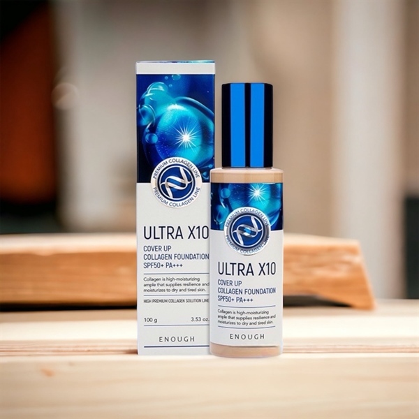 Kem nền Collagen Ultra X10 Cover Up Enough 100ml | Shopee Việt Nam