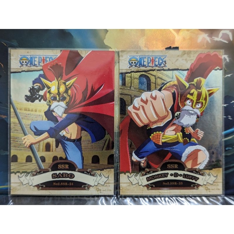Card OP COMBO 2 Thẻ Luffy(Lucy) & Sabo(Lucy) SSR (Kèm Bọc Bảo Vệ Thẻ ...
