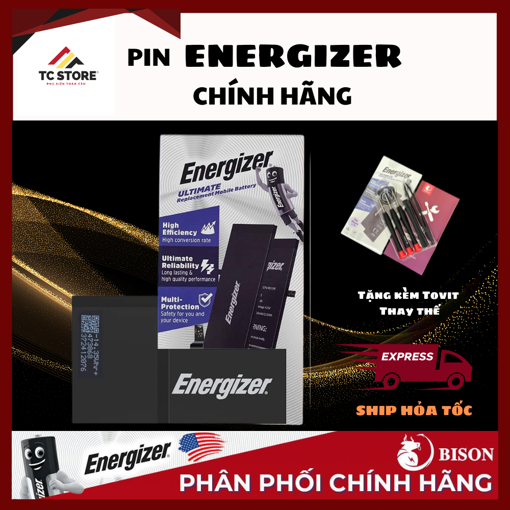 Pin Energizer Chính Hãng Cho Iphone--Bảo Hành 12 tháng-Bảo Hiểm Cháy nổ Toàn Cầu. | Shopee Việt Nam