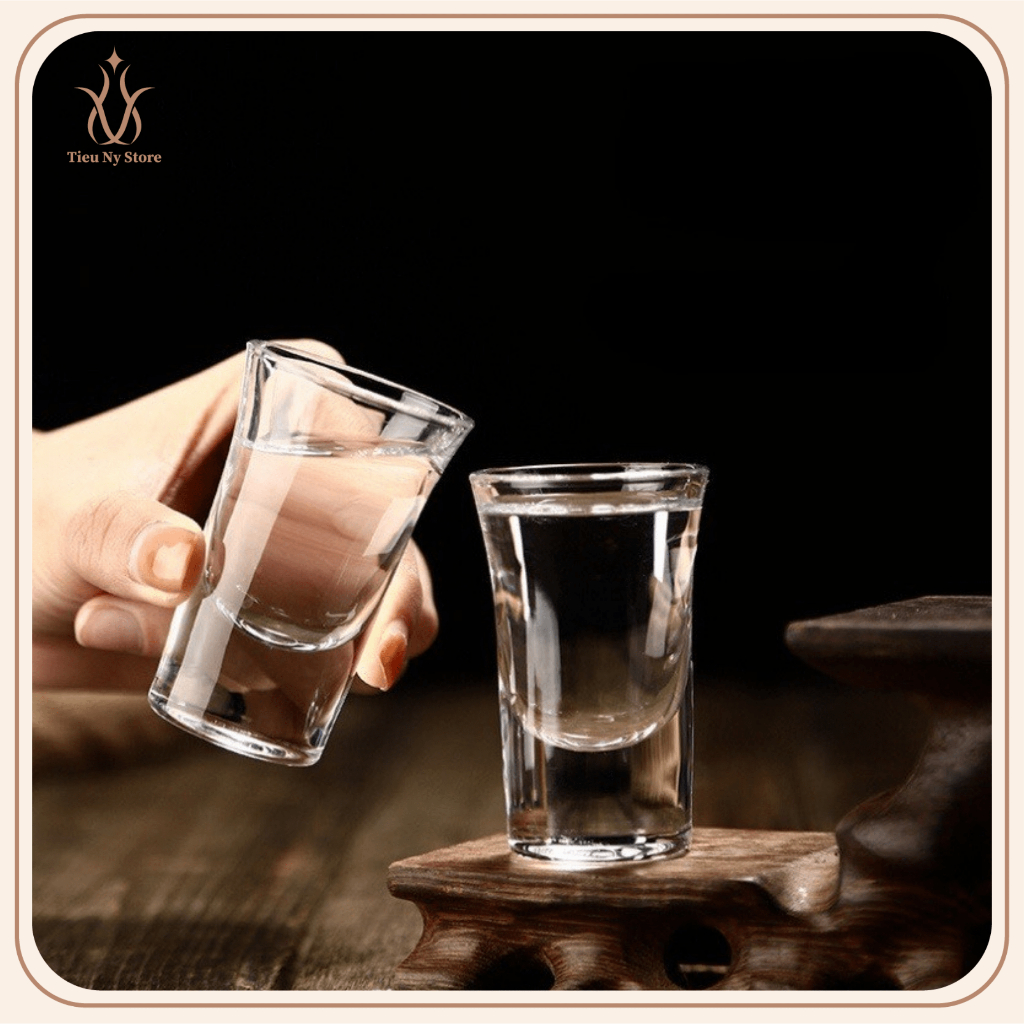 Ly uống rượu, ly shot thủy tinh, 35ml có độ trong suốt cao đáy dày hộp ...
