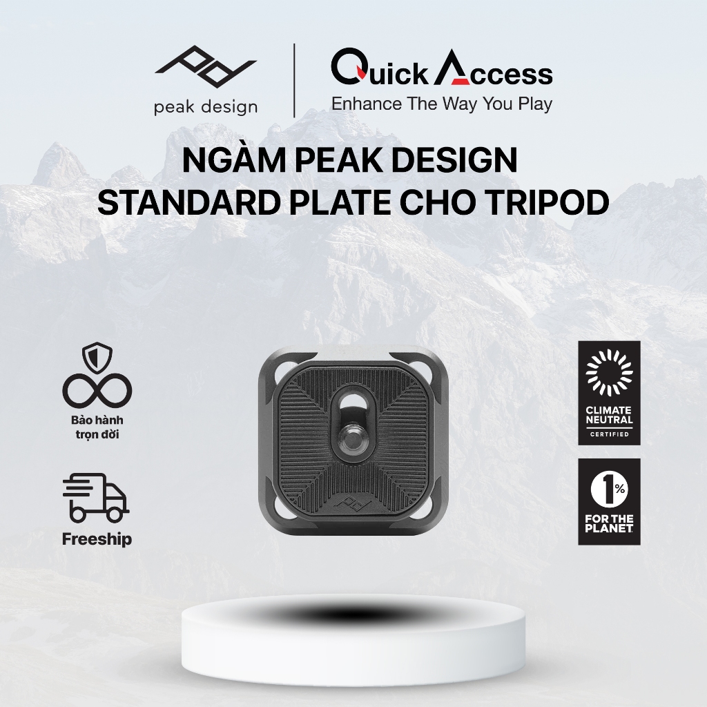 Ngàm Peak Design Standard Plate cho Tripod - Hàng chính hãng - Bảo hành ...