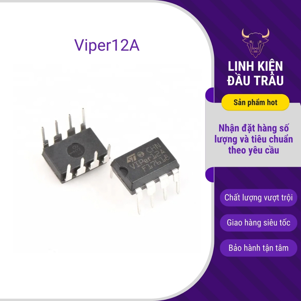 Viper12A ic nguồn chính hãng dùng cho bếp từ , bếp hồng ngoại Linh Kiện ...