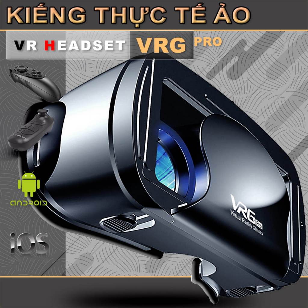 Kính Thực Tế Ảo, VRG PRO, Xem Film VR 360, Chơi Game VR, Hỗ Trợ Điện ...