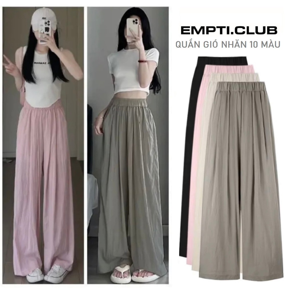QUẦN ỐNG RỘNG GIÓ NHĂN 10 MÀU EMPTI.CLUB – QD 02 | Shopee Việt Nam