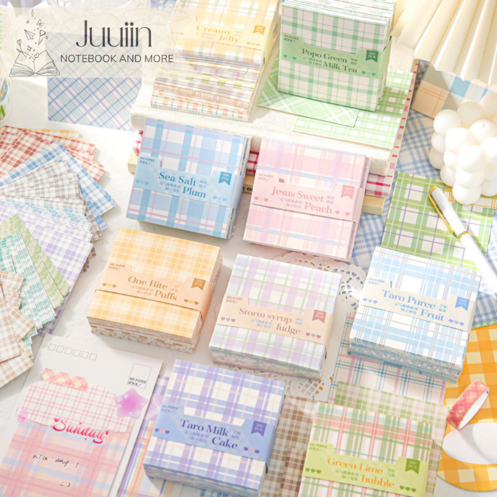 Giấy Note Caro Siêu Xịn 200 Tờ Tone Màu Pastel Ngọt Ngào | Shopee Việt Nam