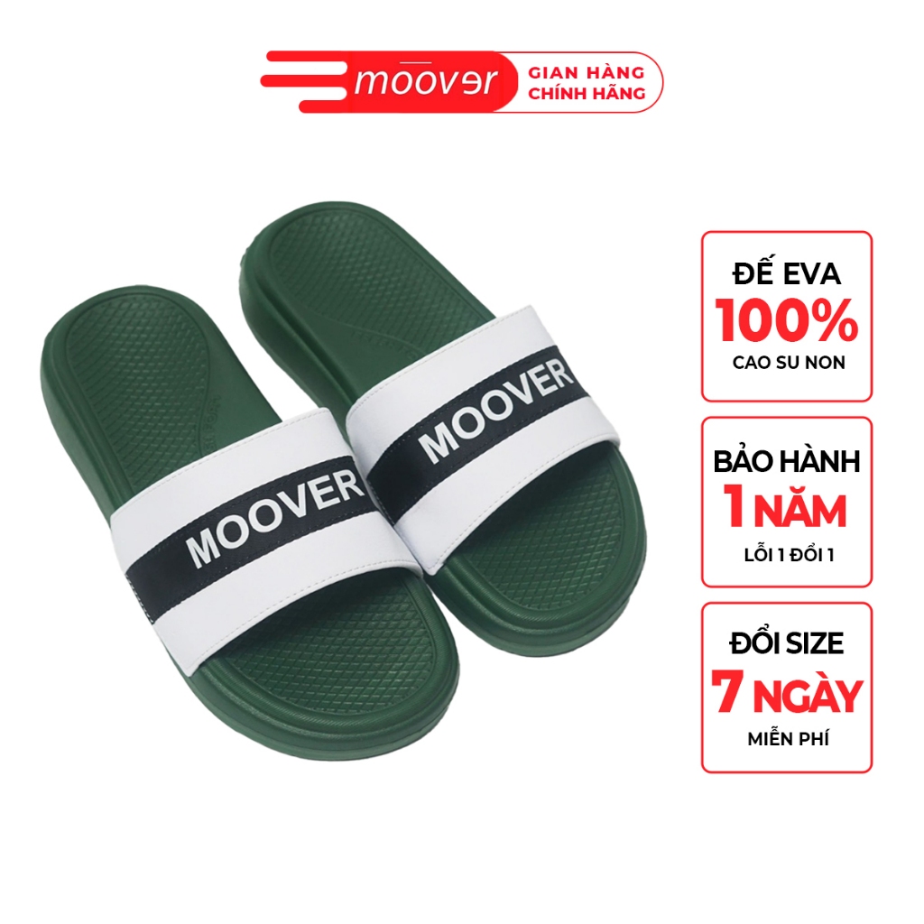 Dép quai ngang logo textile MOOVER dép slipper unisex cá tính thời ...