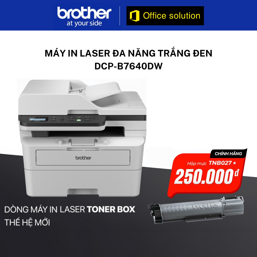 Máy in laser đa năng trắng đen Brother DCP-B7640DW - In 2 mặt tự động ...