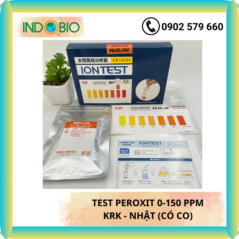 [CHÍNH HÃNG] TEST PEROXIDE 0-150 PPM NƯỚC THẢI KRK-NHẬT, WIT-H2O2 [KÈM ...