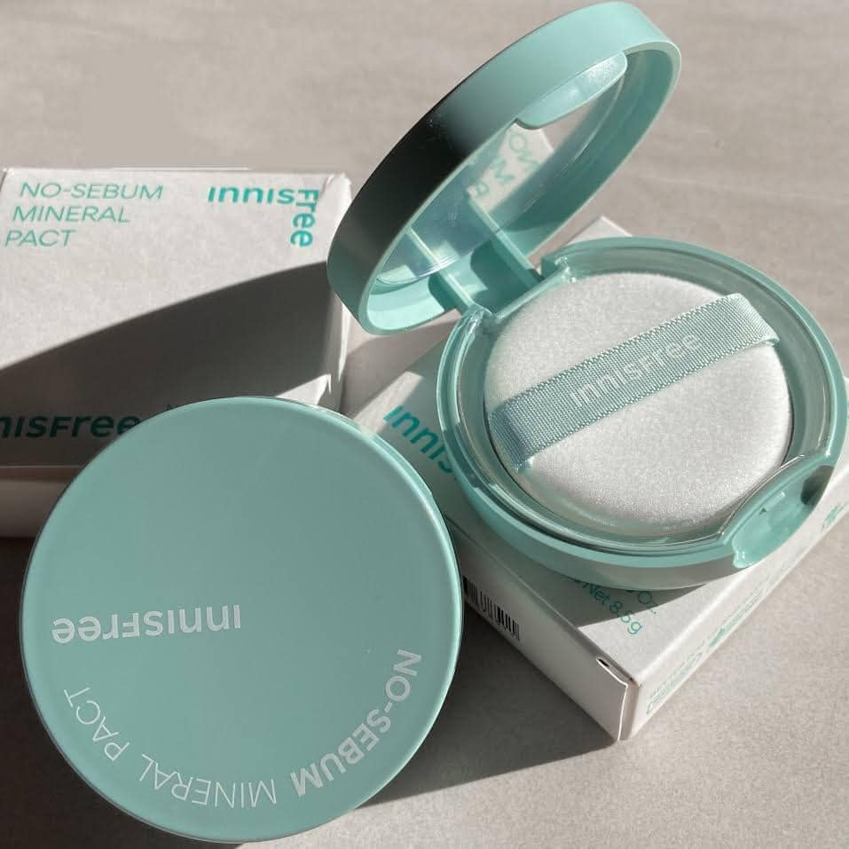 Phấn phủ kiềm dầu dạng nén Innisfree No sebum Mineral Pact mẫu mới 2023 ...