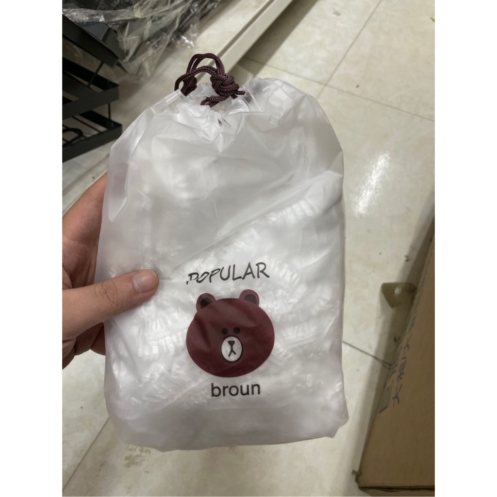 Túi bọc thực phẩm gấu 100 cái POPULAR BROUN | Shopee Việt Nam
