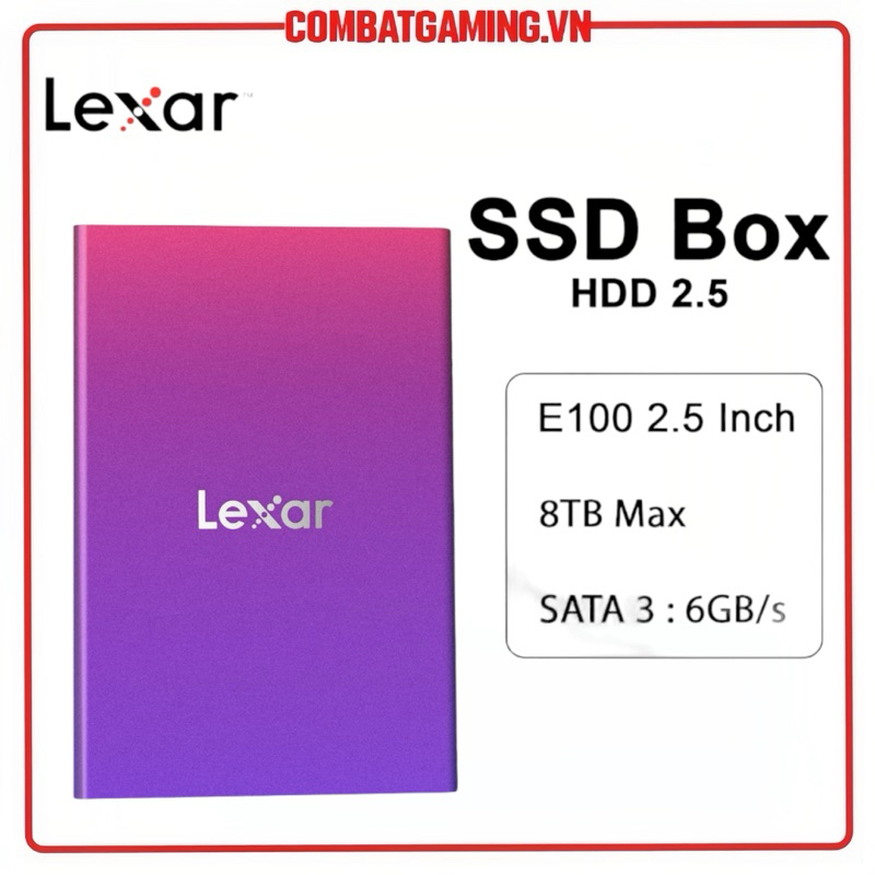 Box SSD HDD LEXAR E100 Sata III 2.5inch Max 8TB LPAE100-RNBNG Hàng ...