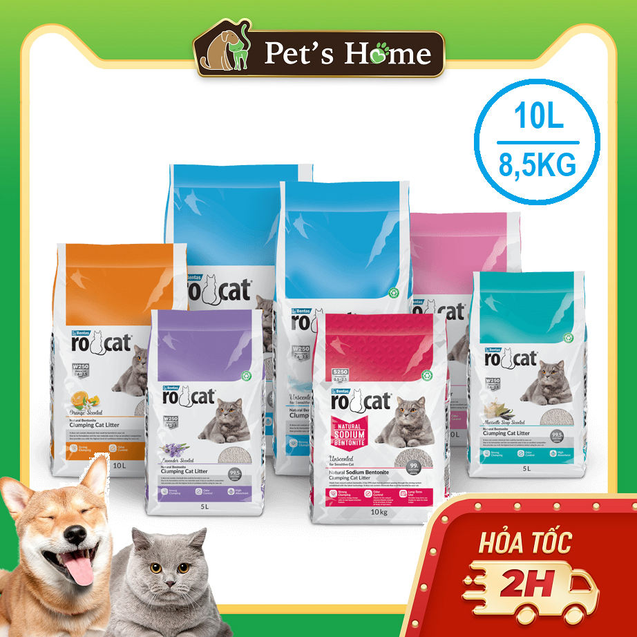Cát cao cấp vệ sinh cho mèo Rocat Cat Litter 10L (8,5KG) | Shopee Việt Nam
