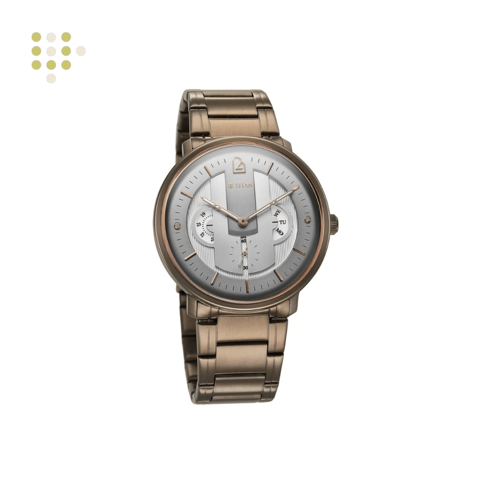 Đồng hồ Titan Regalia Analog với mặt số màu trắng sang trọng và lịch ...
