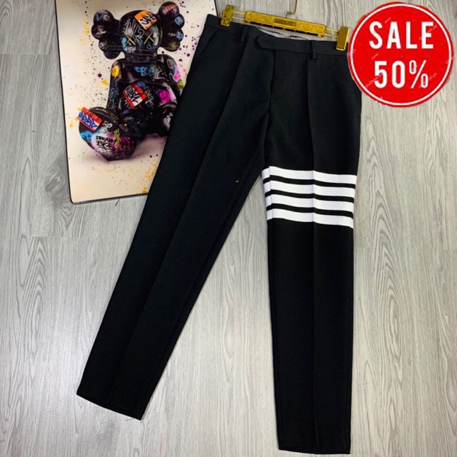 Quần âu Nam Quần Tây Nam Thêu 4 Xọc Trắng Thom E Siêu đẹp Chất Vải Cotton Shopee Việt Nam
