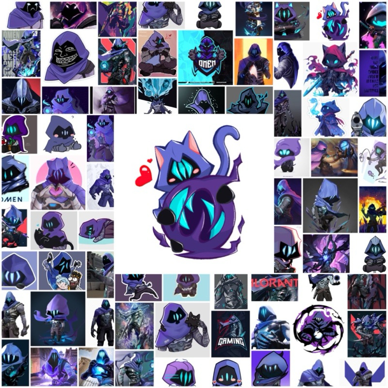 Hình dán Sticker omen 60 ảnh ép lụa khác nhau / ảnh sticker omen game ...