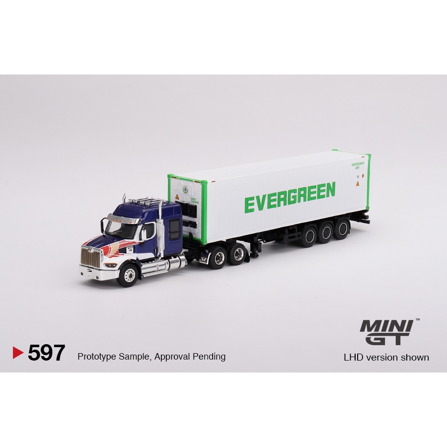 MÔ HÌNH 1:64 MINI GT - Western Star 49X Blue w/ 40' Reefer Container ...