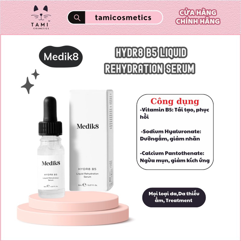 Tinh Chất Cấp Ẩm Phục Hồi Medik8 Hydr8 B5 Liquid Rehydration Serum 8ml ...