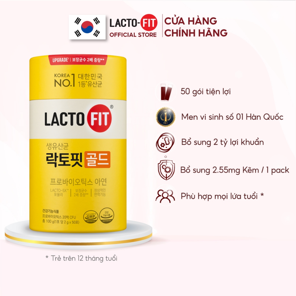 Hộp 50 Gói Men Vi Sinh LACTO-FIT GOLD Bổ Sung Lợi Khuẩn Cải Thiện Đường ...