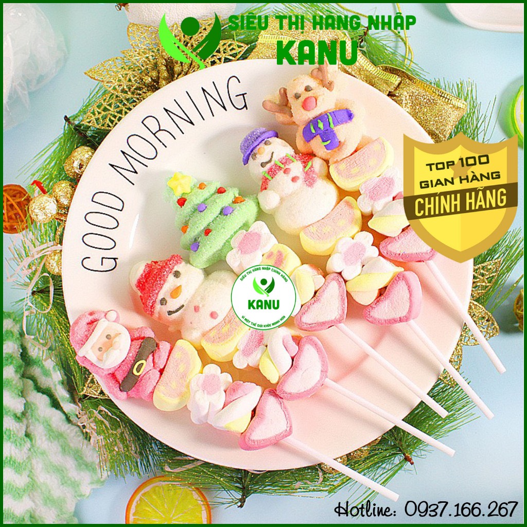 [Combo 5 que] Xiên lớn kẹo noel bông đường dẻo phù hợp làm quà tặng ...