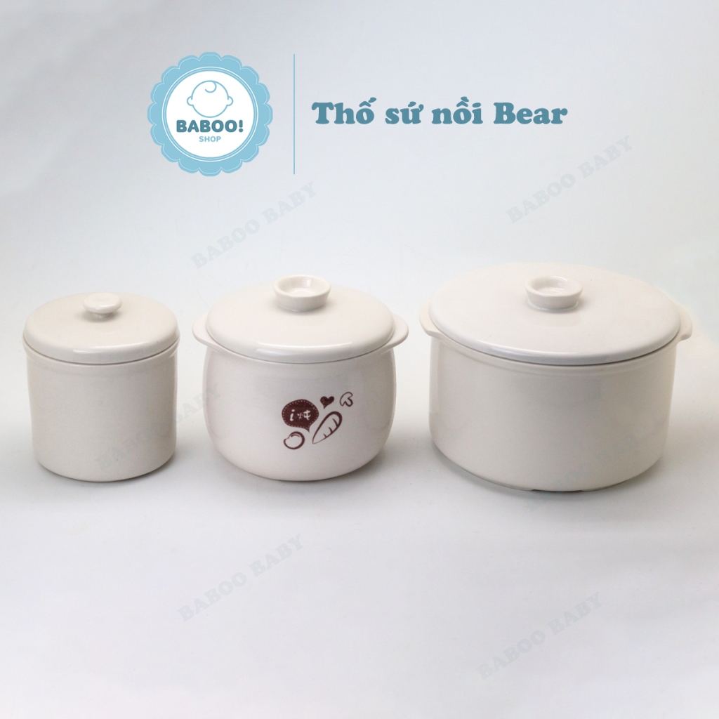 [THANH LÝ] Thố sứ nồi Bear, nắp sứ nồi Bear 0,5l 0,8l 1,6l | Shopee Việt Nam