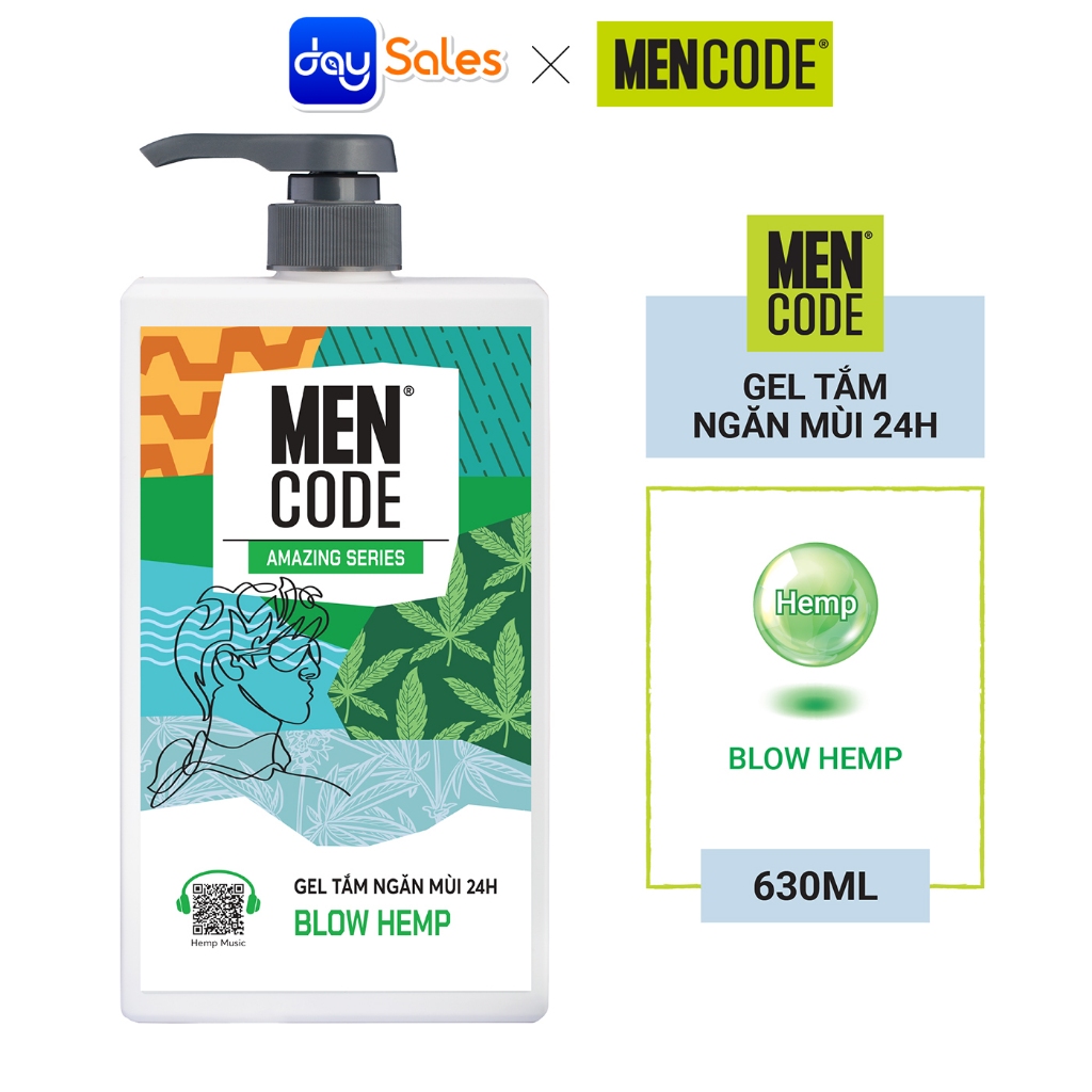 GEL TẮM MENCODE NGĂN MÙI 24H BLOW HEMP 630ML | Shopee Việt Nam