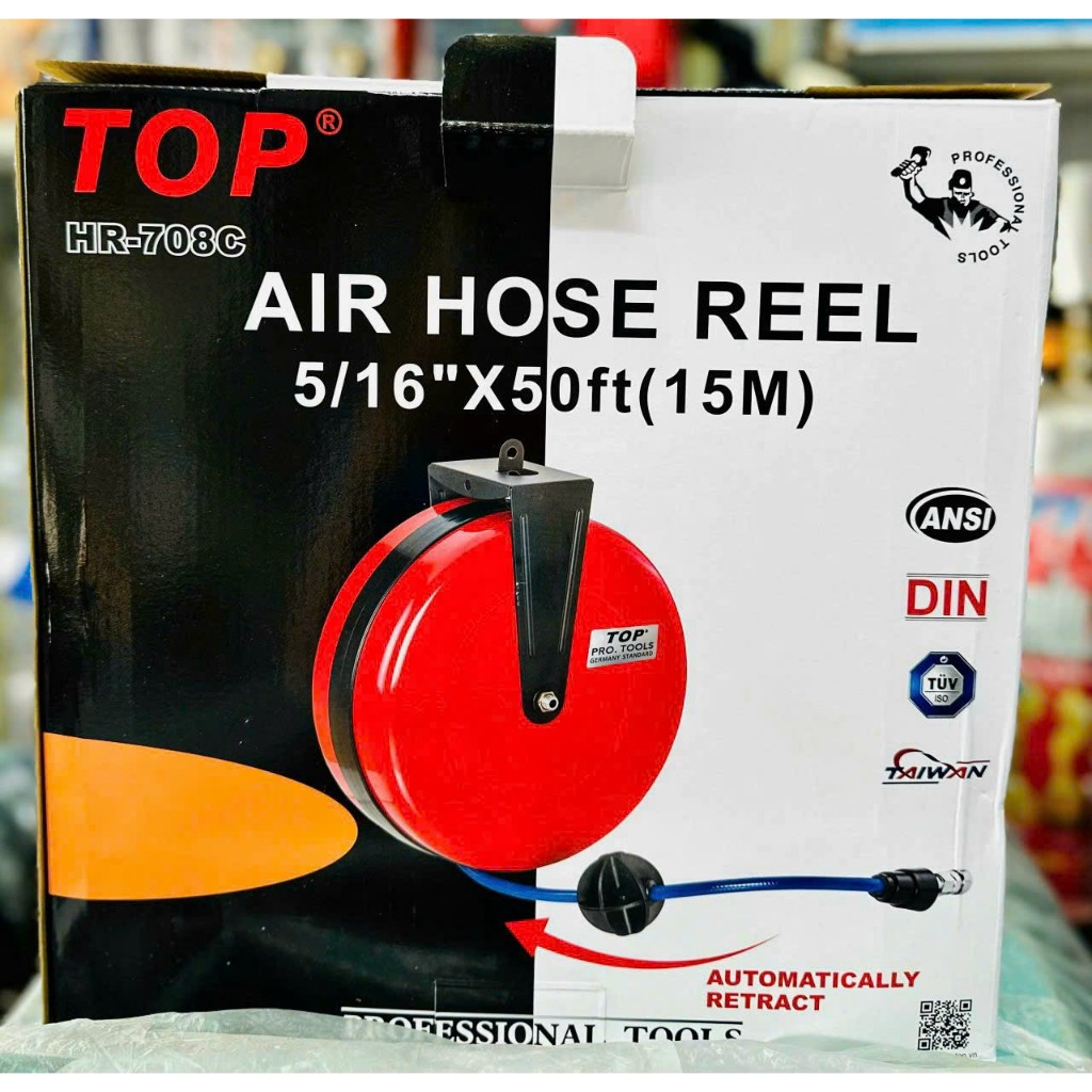 Cuộn ống hơi rút tự động 15m Top HR-708C( hộp sắt) | Shopee Việt Nam